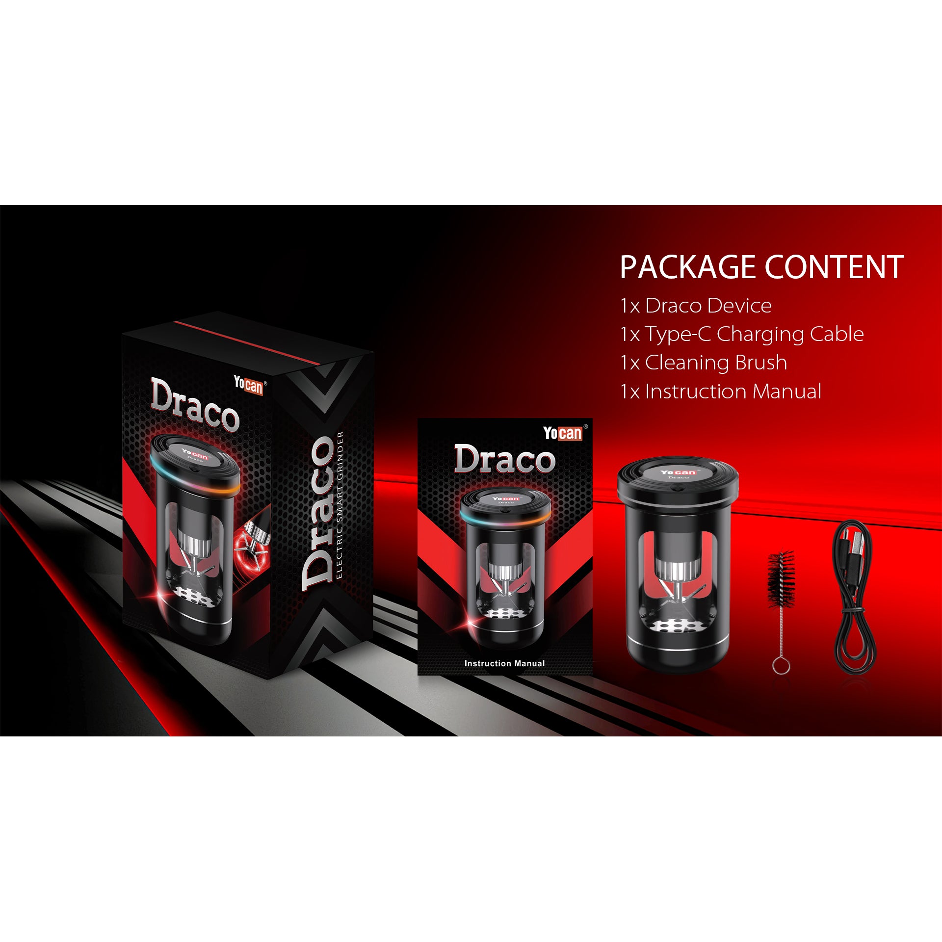 Yocan Draco Electric Smart Grinder | Lighter USA