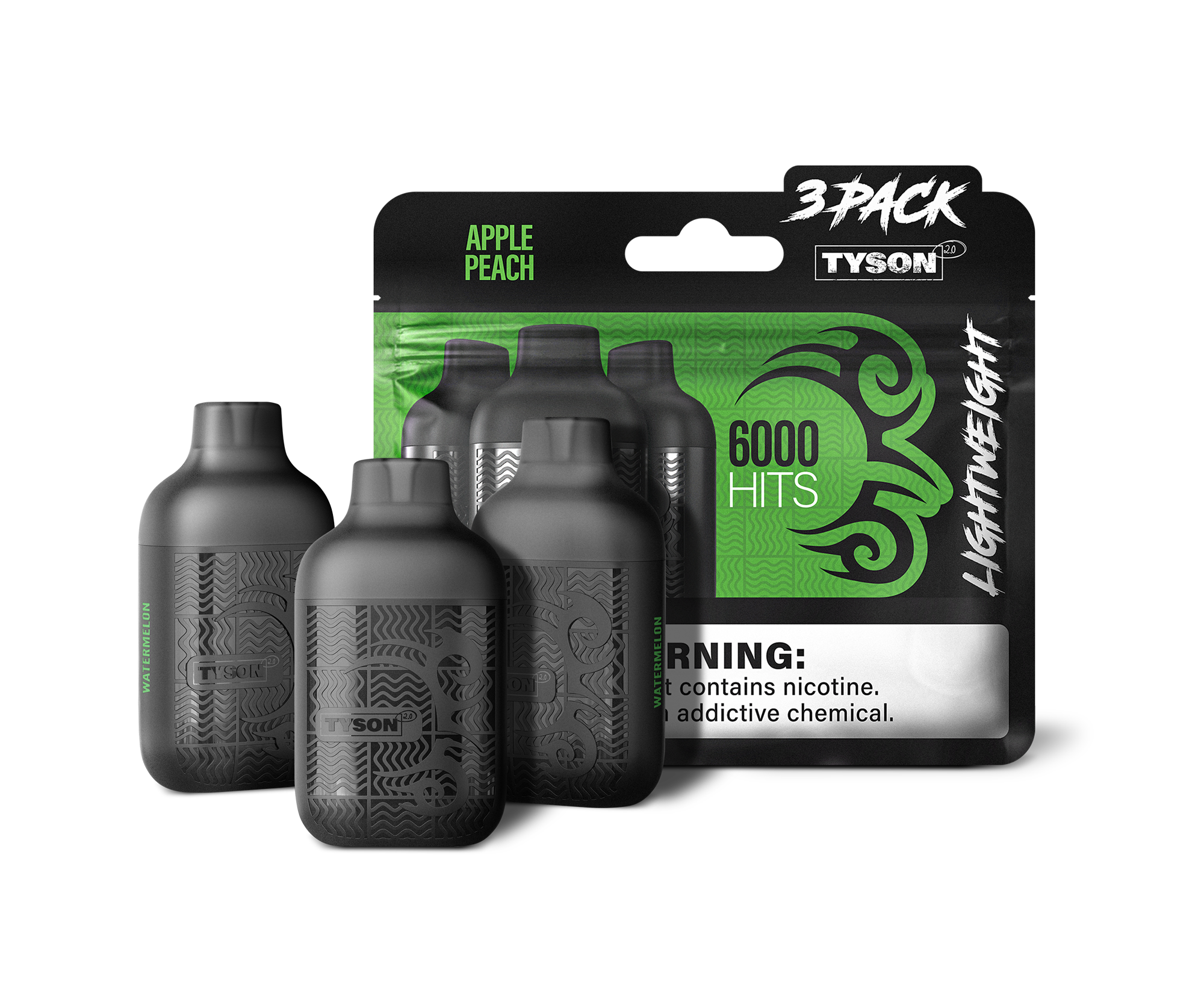 Tyson 2.0 Lightweight 3-Pack Vapes – Lighter USA